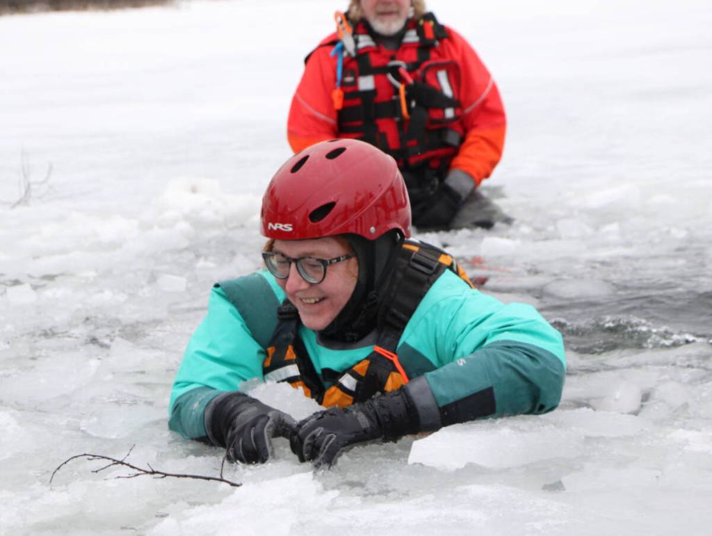 Ice rescue training conducted at 108 Mile Ranch | The Ashcroft-Cache Creek Journal